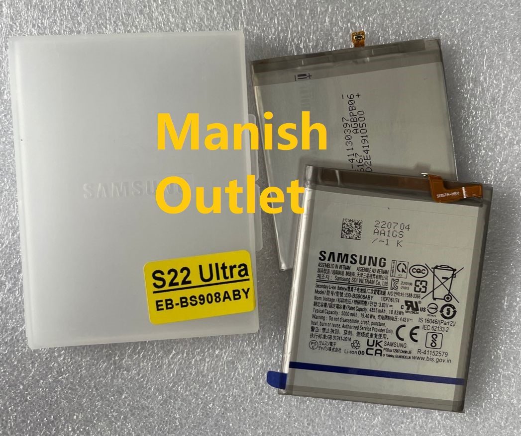 Original Battery For Samsung Galaxy S22 Ultra 5G (EB-BS908ABY) 5000mAh ... Original Battery For Samsung Galaxy S22 Ultra 5G (EB-BS908ABY) 5000mAh ...